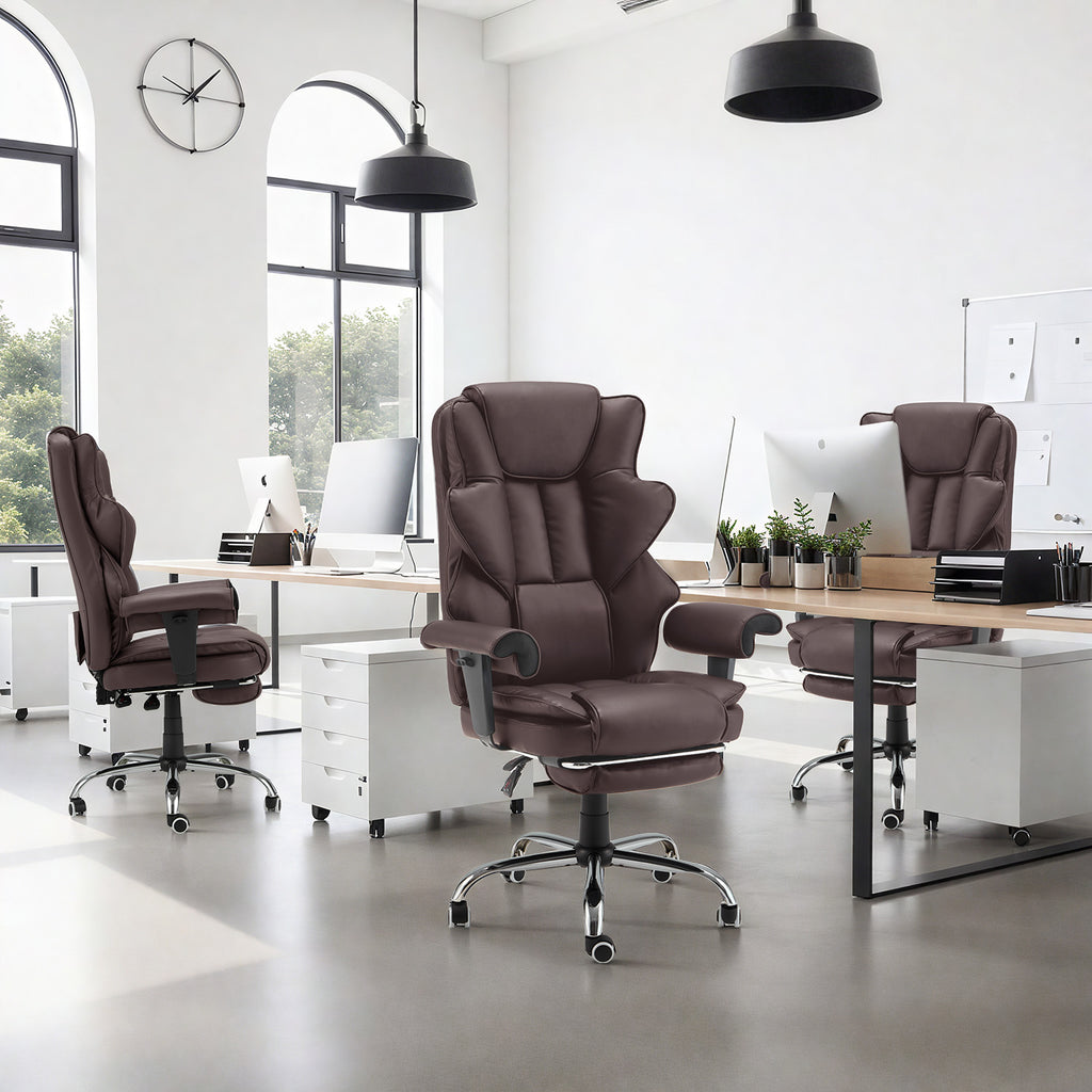 Reclining Office Chair with Footrest | Heat & Massage Comfort - Homrest