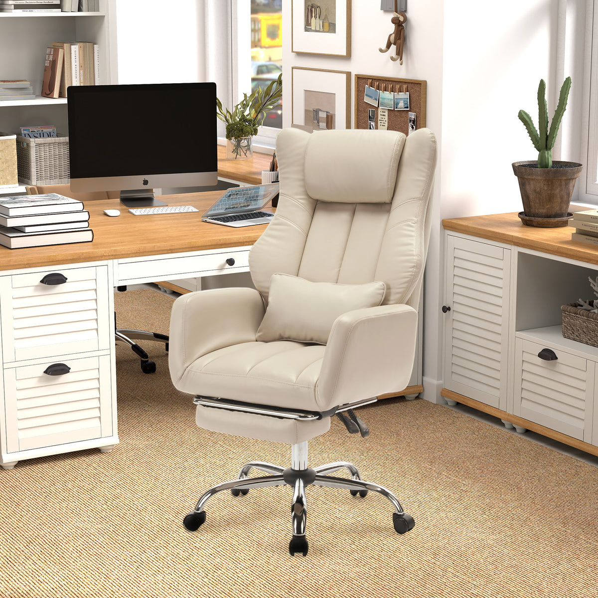 HOMREST Ergonomic Home Office Chair with Flip-Up Armrests, 135° Reclin