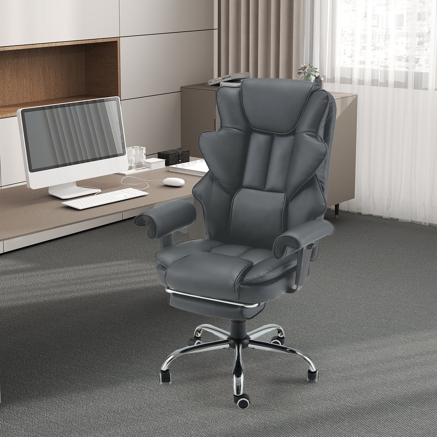 Office Chair with Footrest | Heat & Massage Comfort - Homrest
