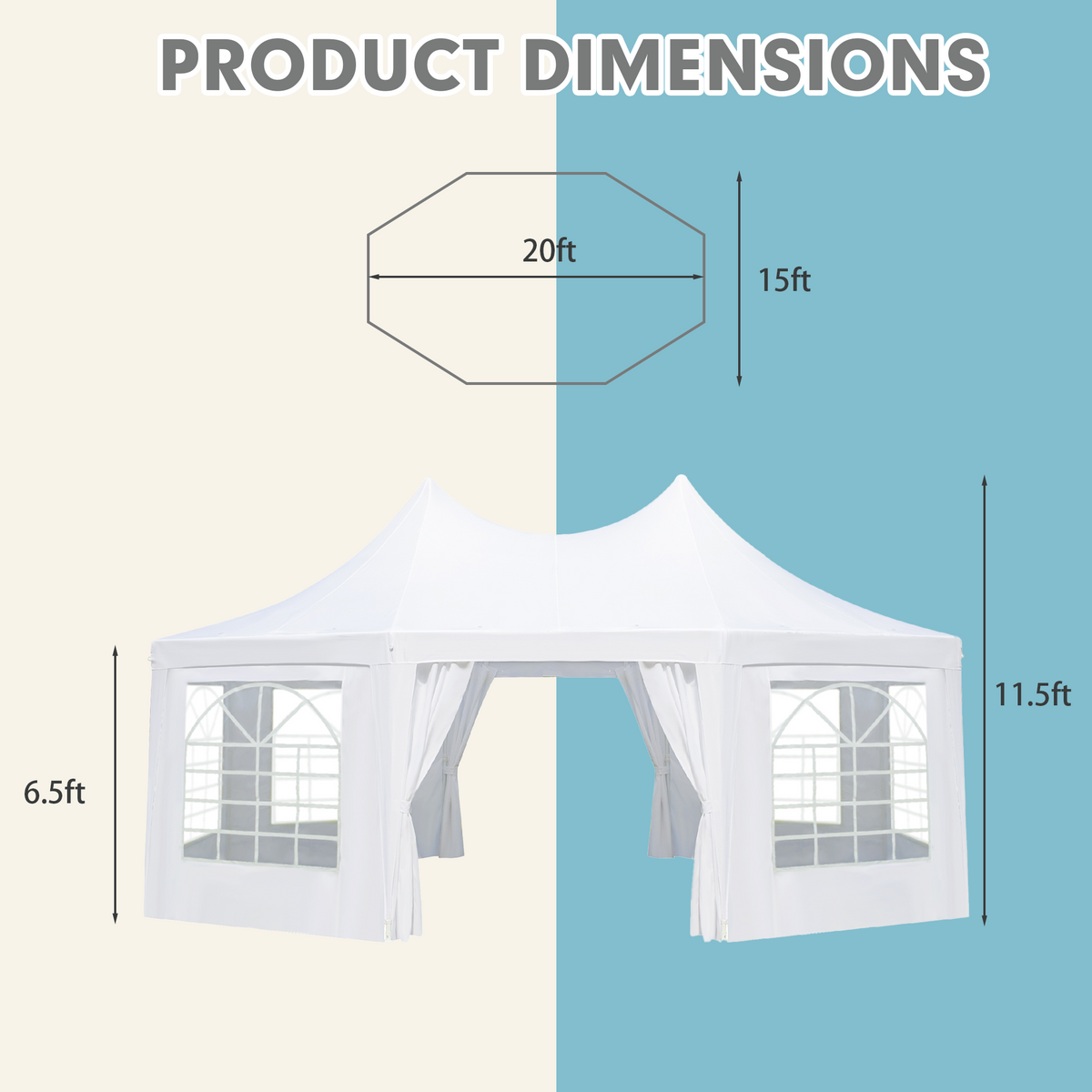 15x20 Canopy | Durable & Customizable Shelter ¨C EROMMY