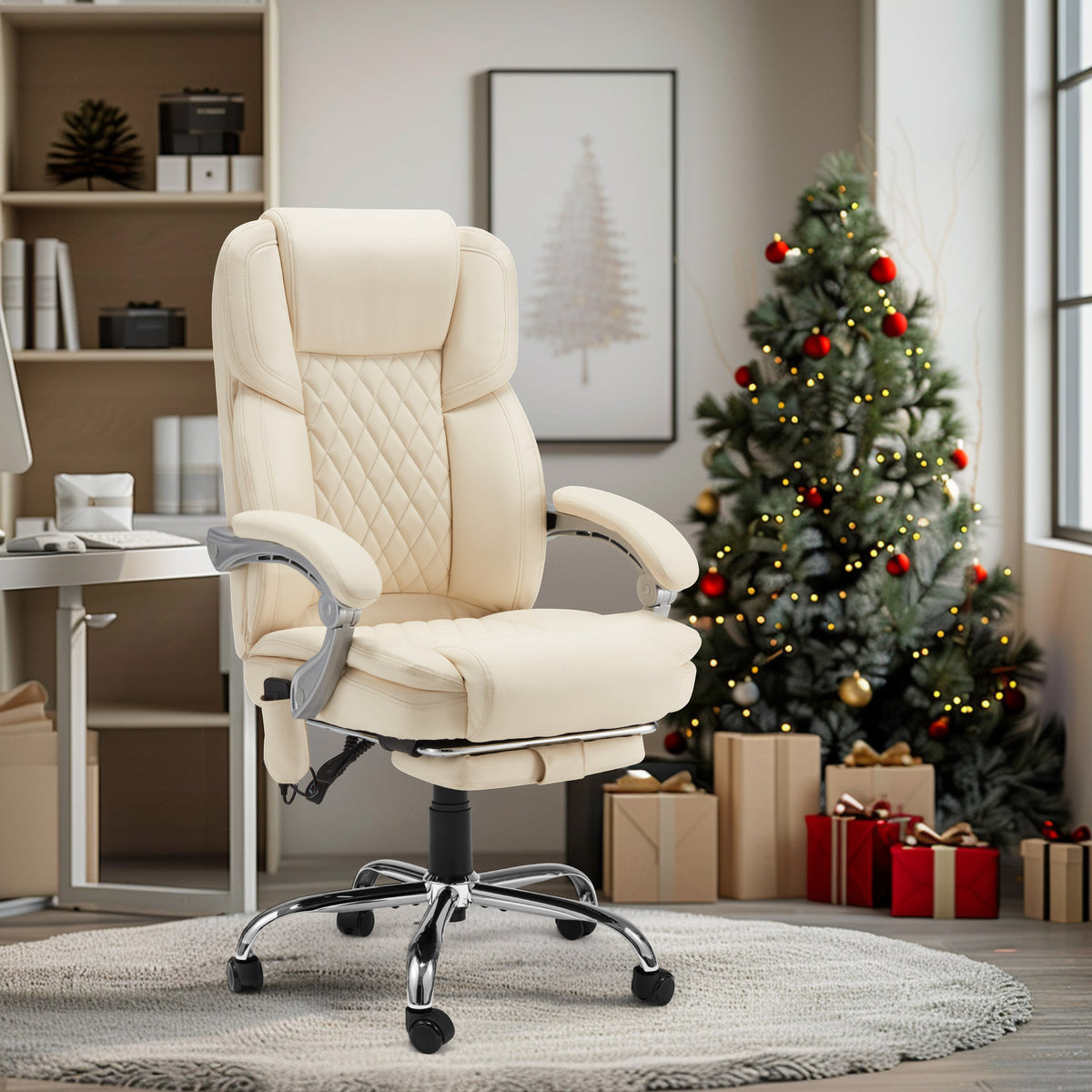 White Ergonomic Office Chair | Choose Good Chairs for Long Hours - HOMREST