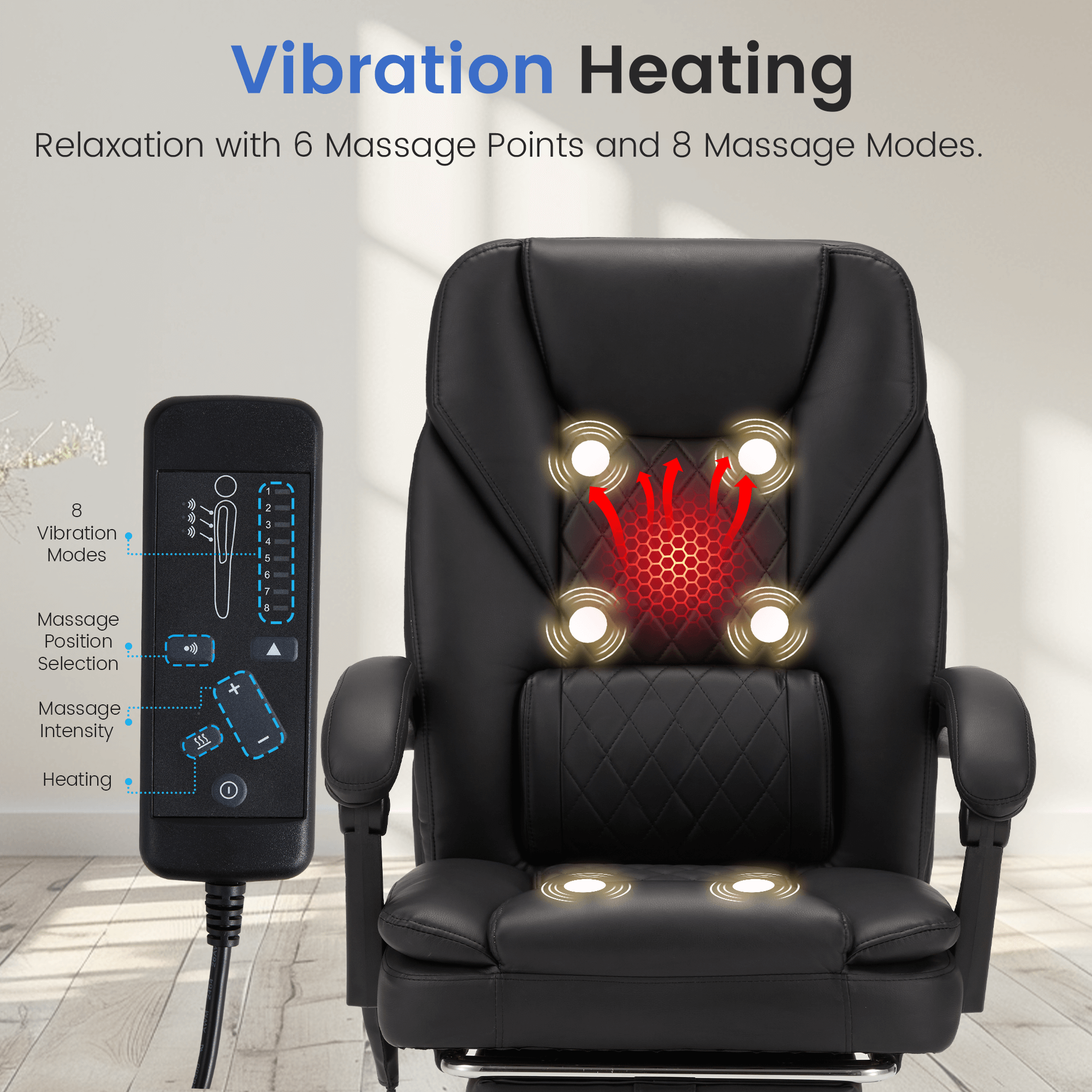 Homrest Executive Office Chair, Ergonomic Office Chair with Lumbar Sup