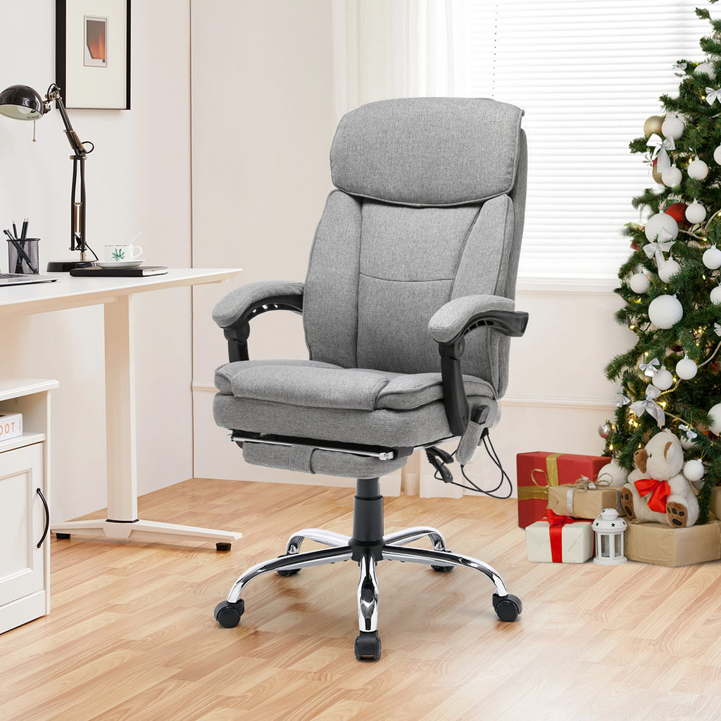 Ergonomic Breathable Fabric Reclining Massage Office Chair