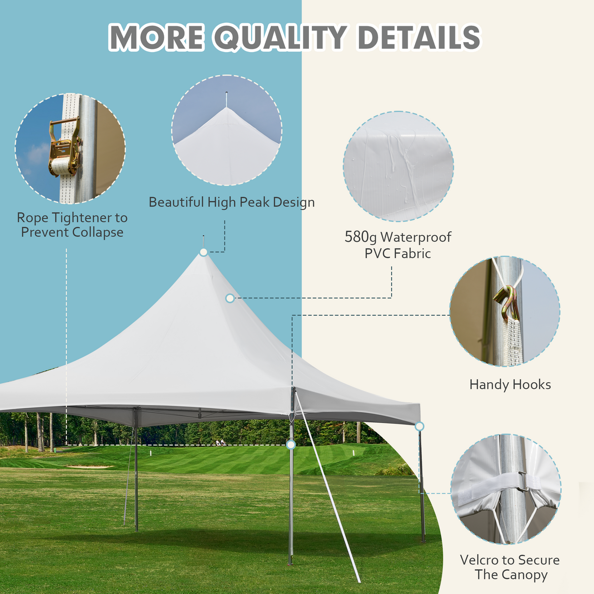 20x20 Party Tent with Steel Frame | Durable, Expandable Design ¨C HOMREST