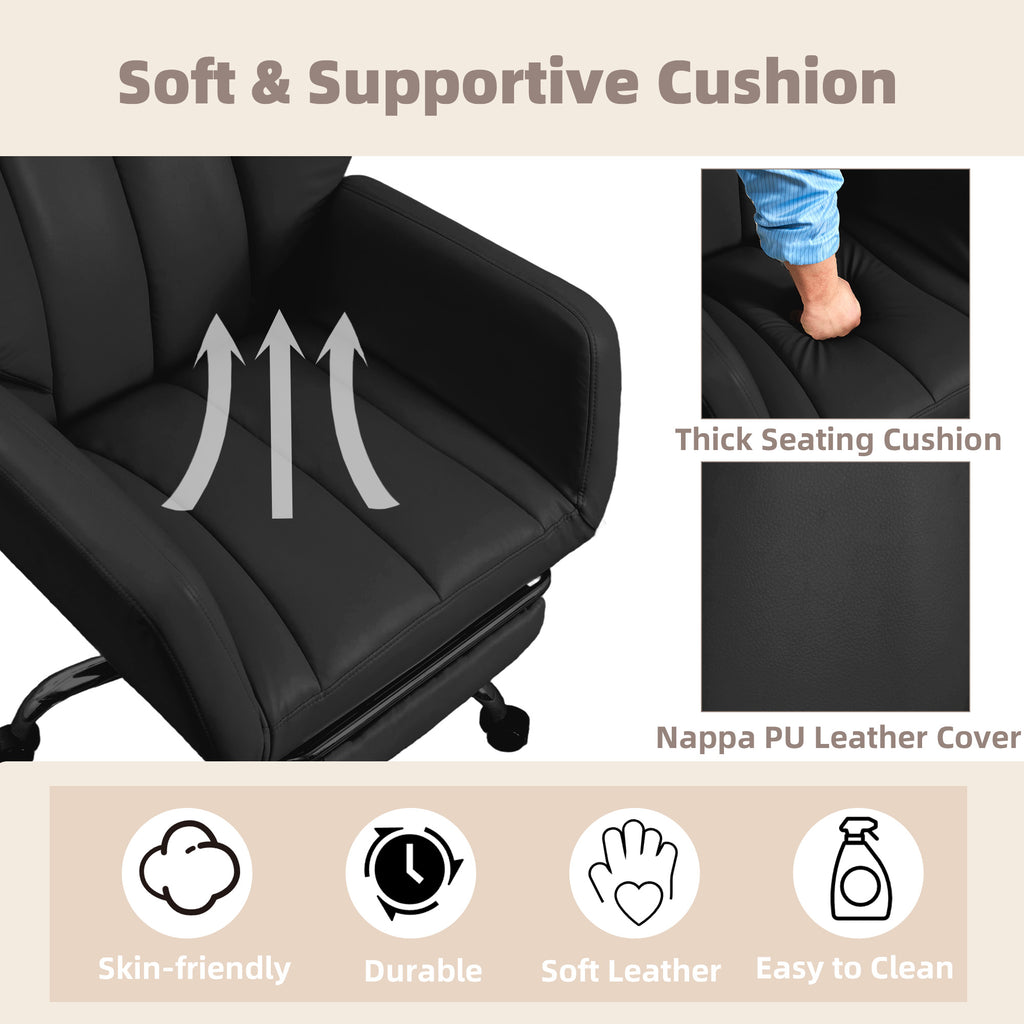 HOMREST Ergonomic Home Office Chair with Flip-Up Armrests, 135° Reclin