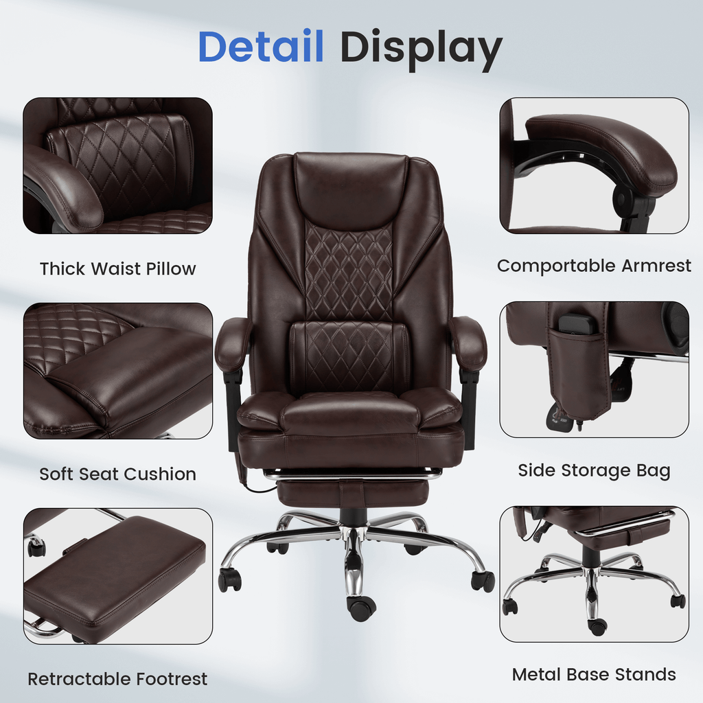 Homrest Executive Office Chair, Ergonomic Office Chair with Lumbar Sup