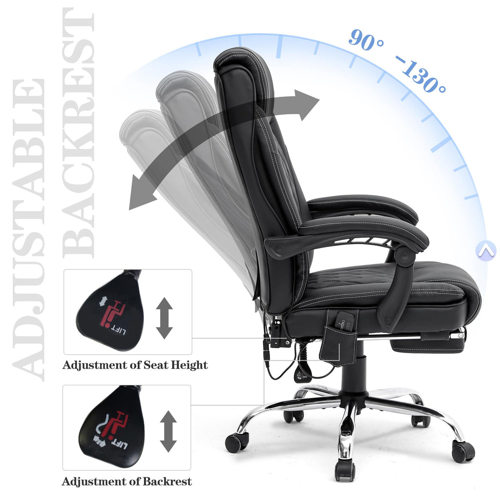 Ergonomic Executive Office Chair with Massage and Heat