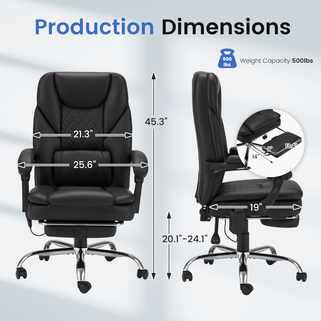 Homrest Executive Office Chair, Ergonomic Office Chair with Lumbar Sup