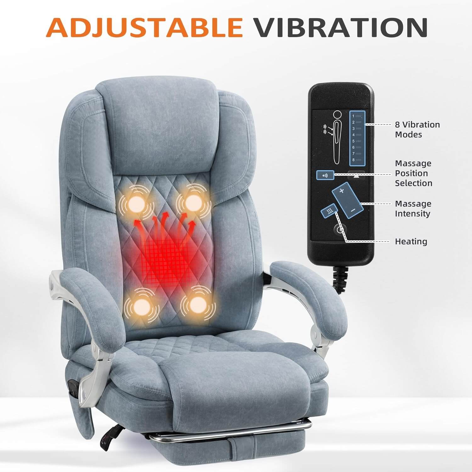 Reclining Desk Chair | Massage & Heat - Homrest