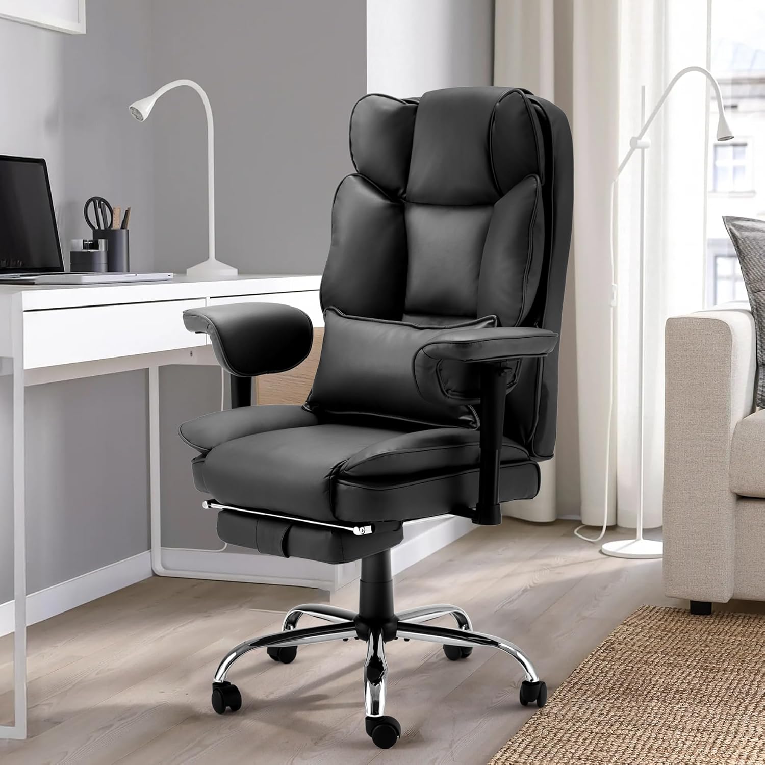 Homrest Executive Office Chair with Adjustable Reclining and Retractab