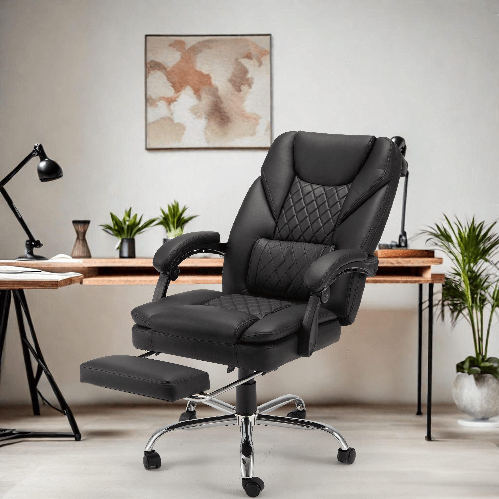 Homrest Executive Office Chair, Ergonomic Office Chair with Lumbar Sup