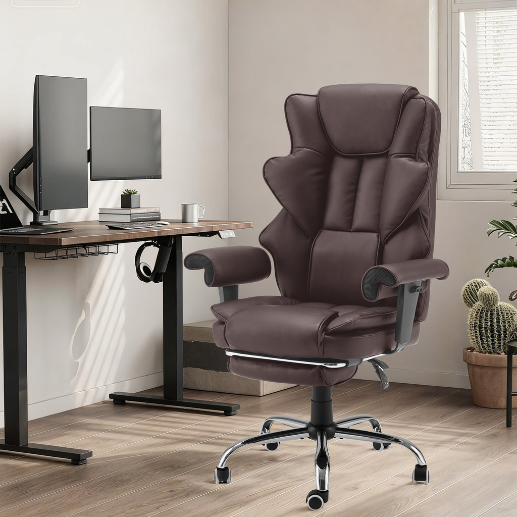 Reclining Office Chair with Footrest | Heat & Massage Comfort - Homrest