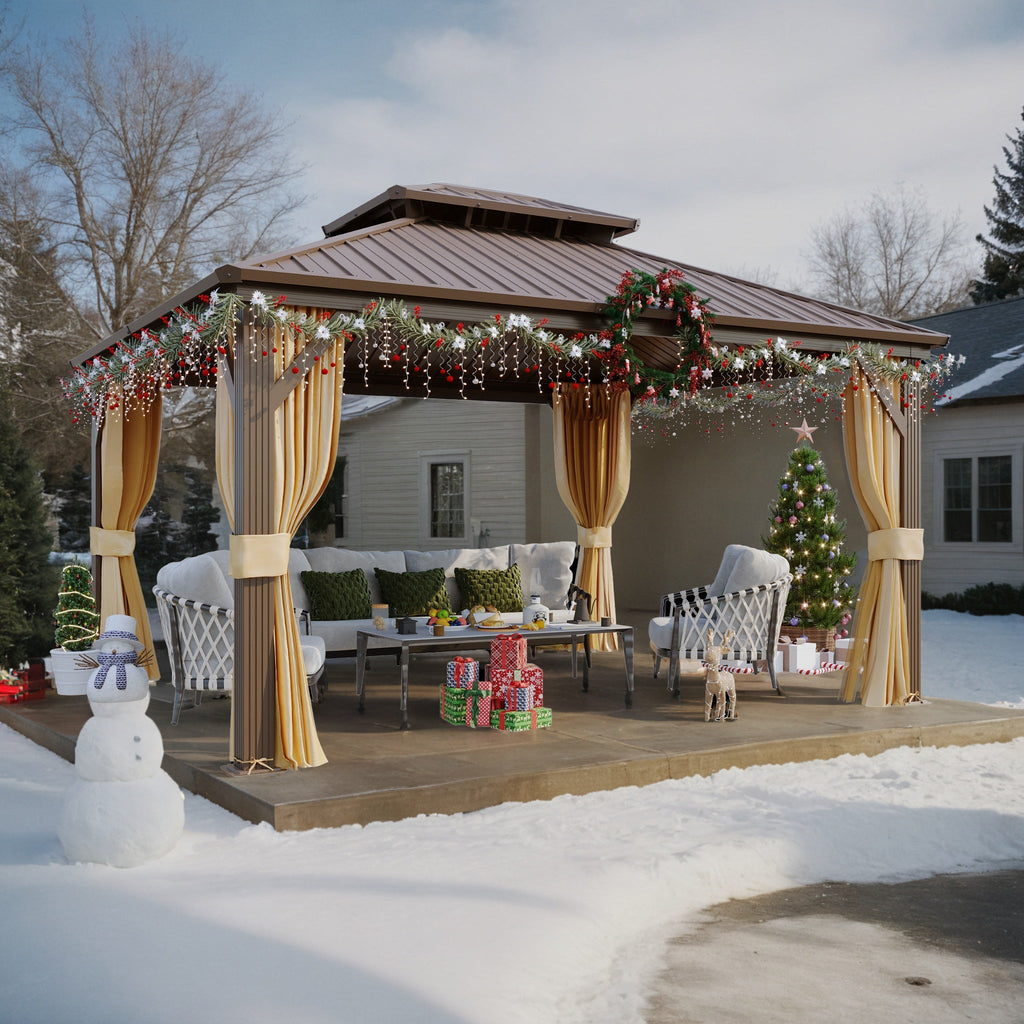 12x14 Gazebo | Strong Metal Roof & Spacious Design ¨C Homrest
