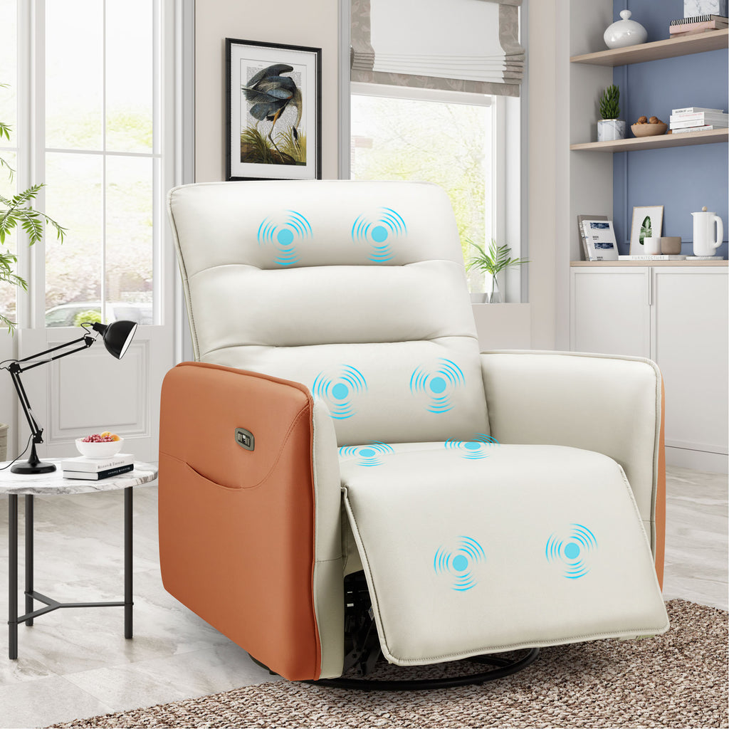 Homrest Power Recliner Chair Swivel Glider with Rock & Massage, Type-C