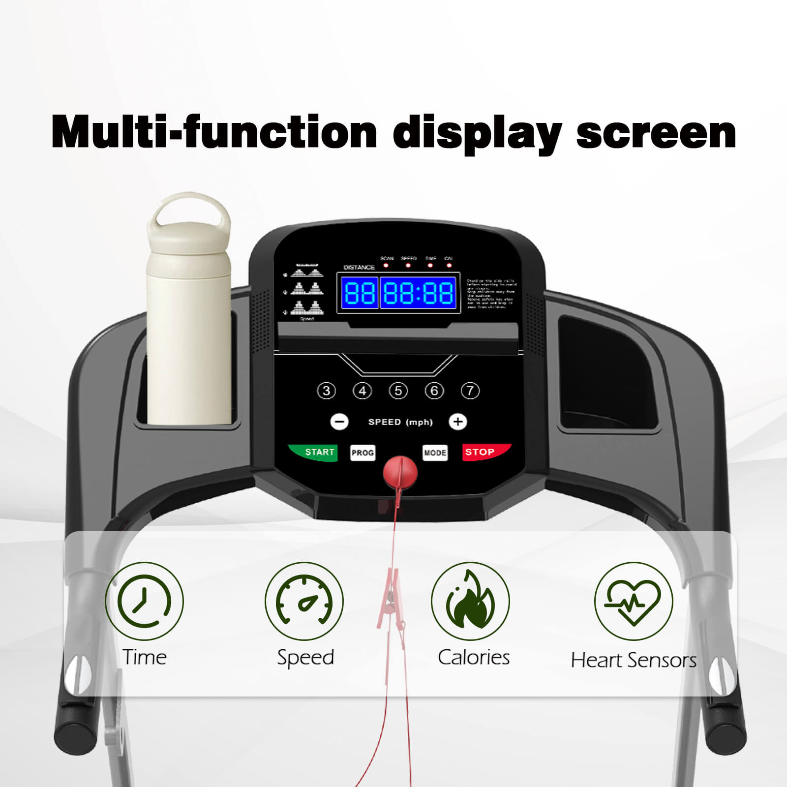 Electric Motorized Running Machine Folding Treadmill Fitness