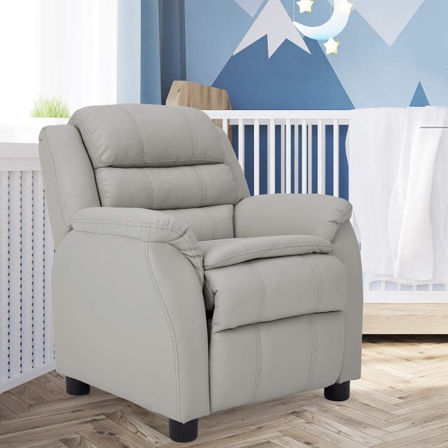 Kids Recliner Chair, Children Recliner PU Leather Armchair