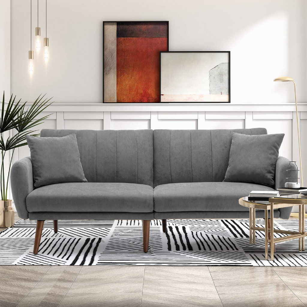 Homrest Convertible Linen Fabric Recliner Sleeper Sofa