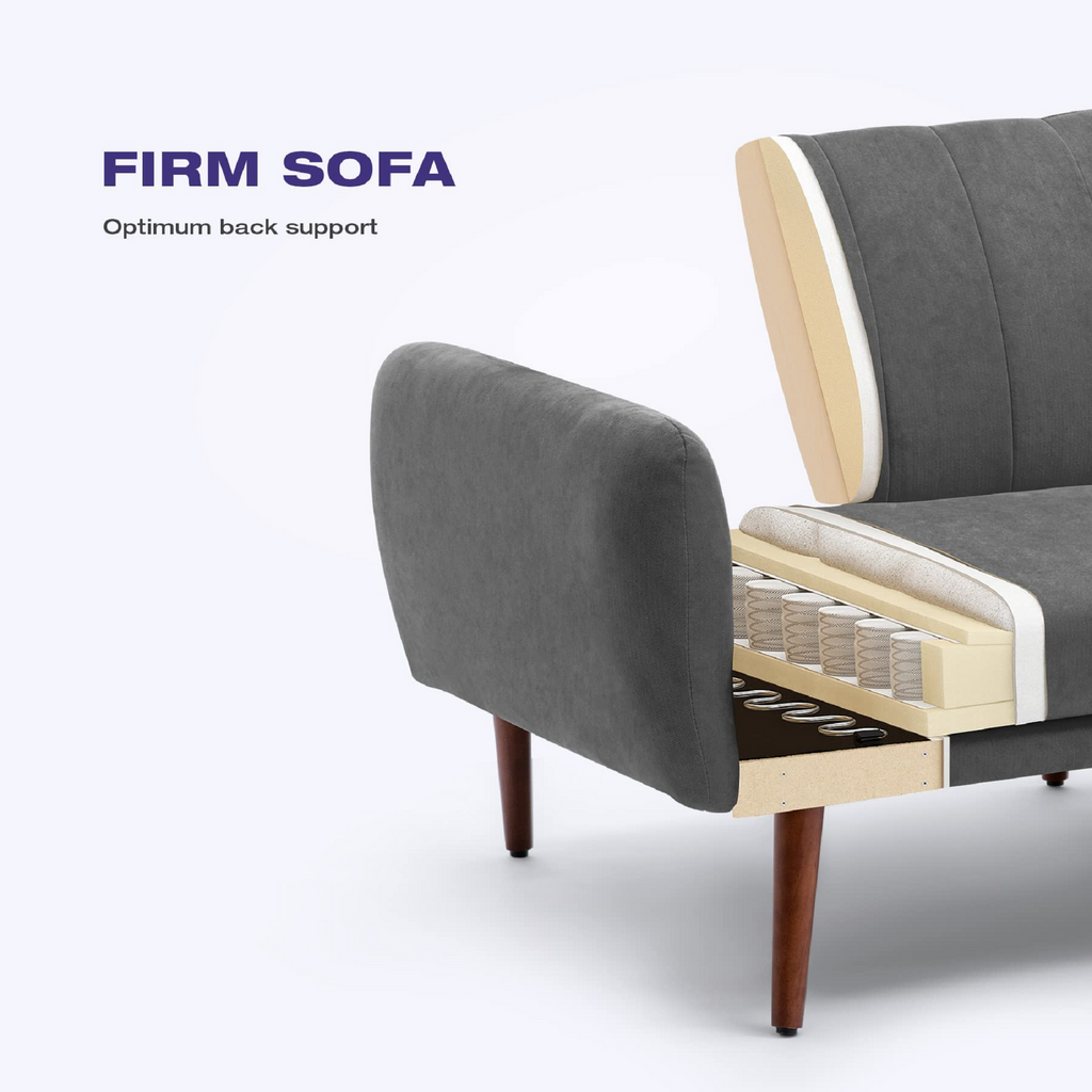 Homrest Convertible Linen Fabric Recliner Sleeper Sofa