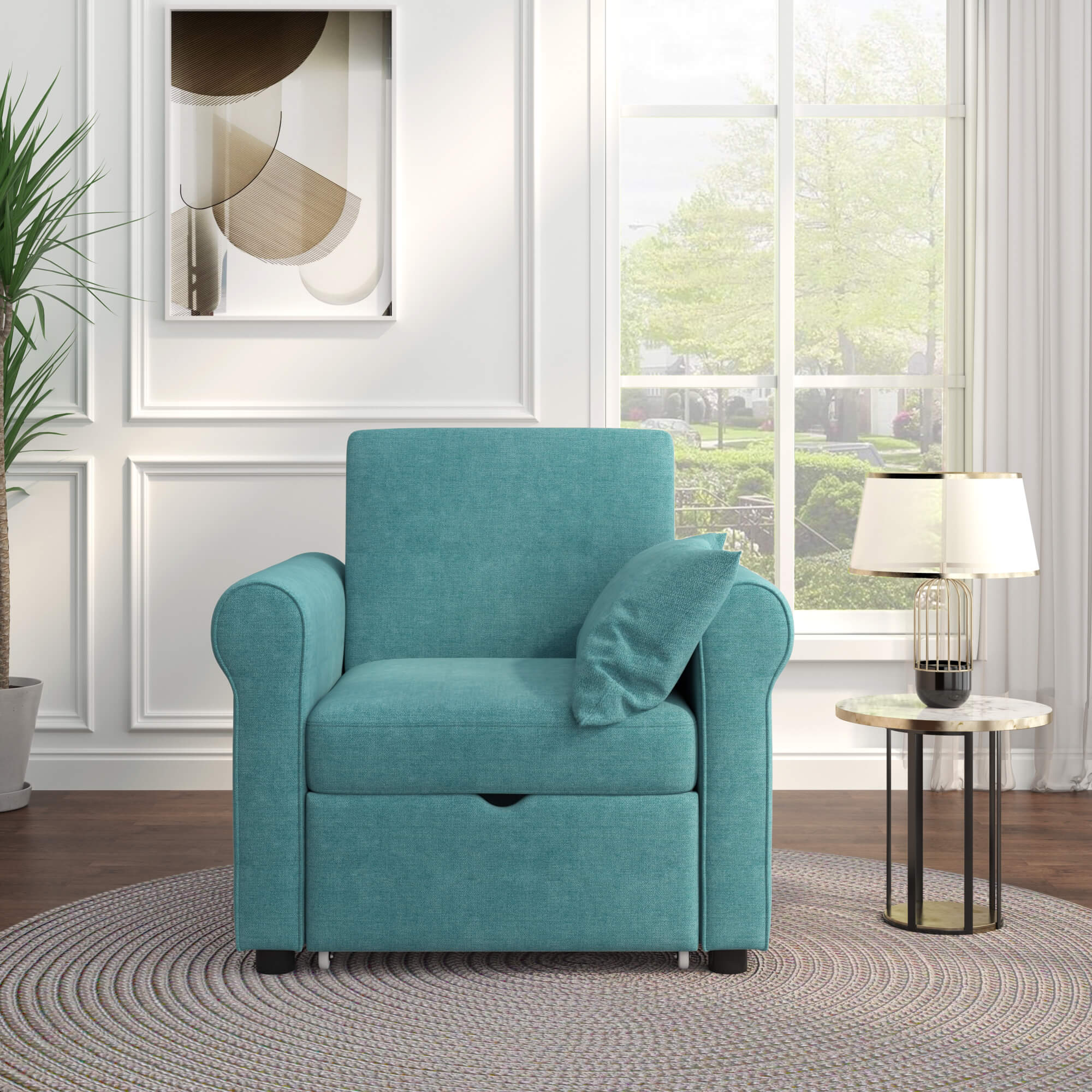 Homrest Sofa Bed Convertible Sleeper Chair Bed with Storage